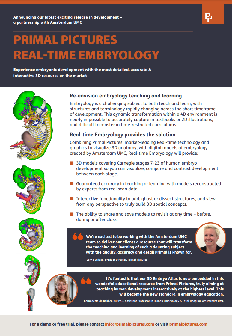 A Dream Realized: 3D Real-Time Embryology is Here! - 3D Human Development